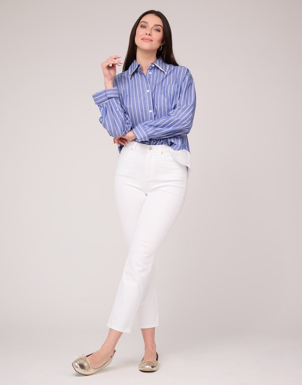 Emily Slim Jeans in White Shell – Sunday Sparks Clothing Co.