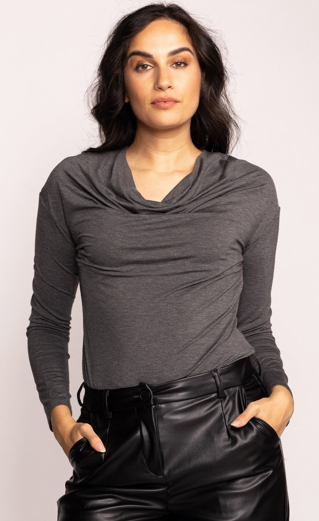 The Gianna Top (Dark Grey) – Sunday Sparks Clothing Co.